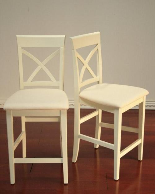 X Back Counter Stool in Shore White — Bridge NY Clearance