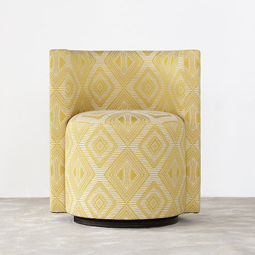 Poppy Swivel Chair In Canary — Bridge NY Clearance